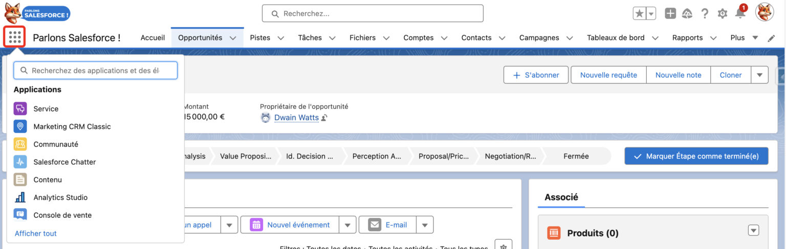 Navigation dans l'interface Salesforce - Parlons Salesforce.fr